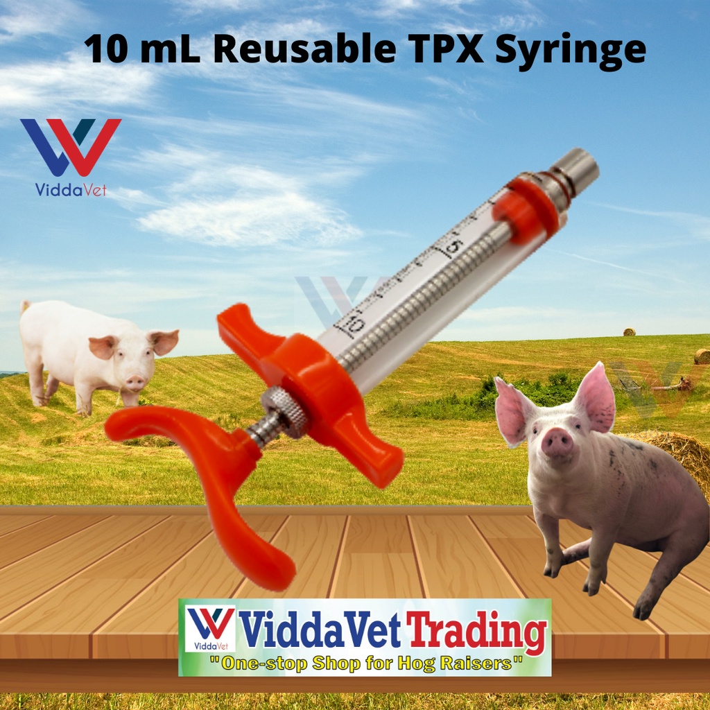 10 ml Stainless steel TPX Syringe for Veterinary medicine Reusable ...