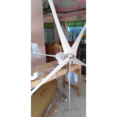 wind turbine 600w 24v 3 blades with wind charger controller | Shopee ...