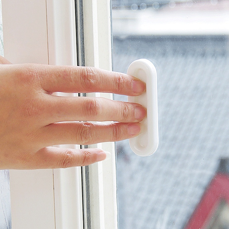 4pcs Paste Plastic Glass Door And Window Handle Push-Pull Auxiliary ...