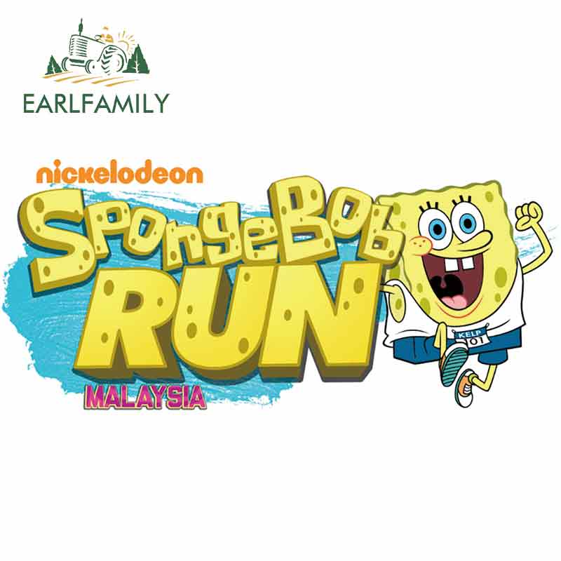 EARLFAMILY 13cm x 5.9cm For SpongeBob SquarePants Car Stickers And ...