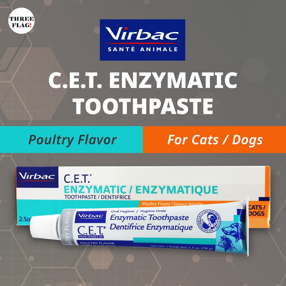 Virbac C.E.T. Enzymatic Toothpaste for Dogs and Cats 70g - Poultry ...