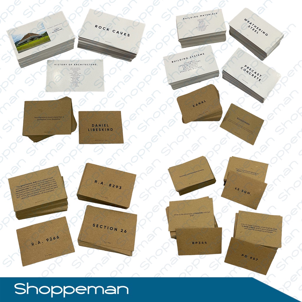 TOPLAB ARCHITECTURE FLASH CARDS BUNDLE (6 SUBJECTS) | Shopee Philippines