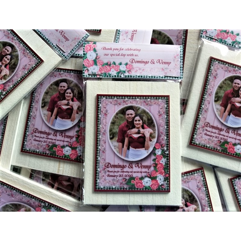 REF MAGNET PERSONALIZED WEDDING SOUVENIR WITH TAG | Shopee Philippines