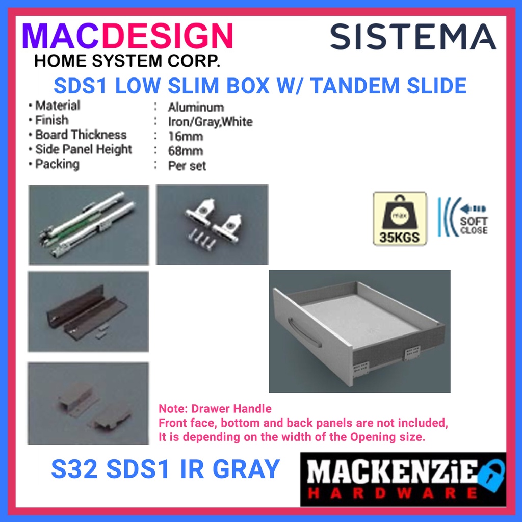 Sistema SDS1 Low Slim Box With Tandem Slide | Shopee Philippines