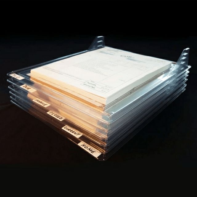 10 layers Ezstax folding board file storage rack clothing sorting ...