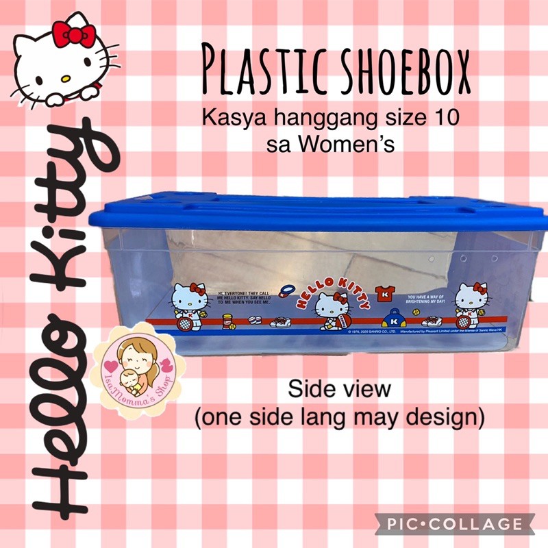 *ORIGINAL* HELLO KITTY PLASTIC SHOEBOX SHOE STORAGE ORGANIZER BOX ...