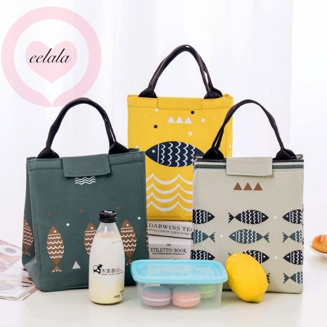 eelala_Fish unisex thermal lunch bag/Fish Pattern Design Thermal ...
