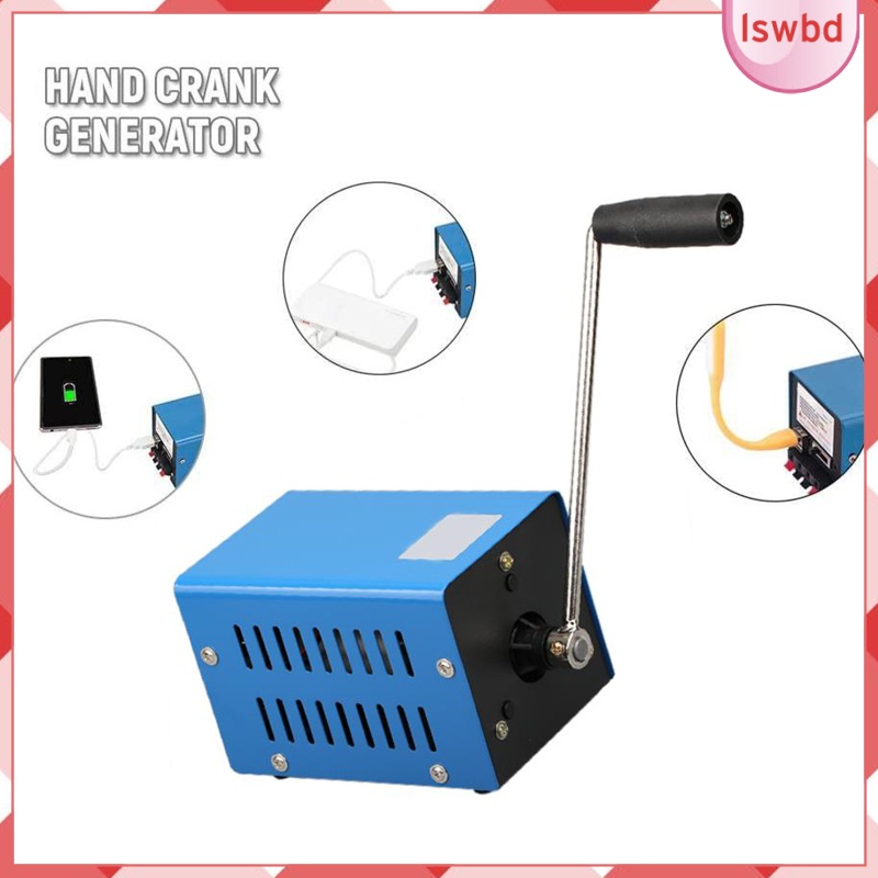 [ Household Outdoor Portable Manual Hand Crank Generator Dynamo USB ...