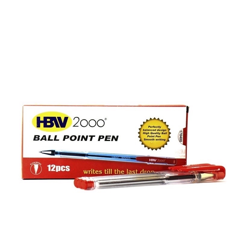 20pcs HBW Ati (Ati-18) Ball Point Pen Super Fine Black Blue Red Ballpen ...