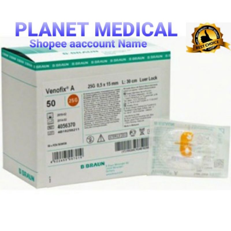 Braund Luer Lock Butterfly Venofix (G19, G21, G23, G25) 25pcs | Shopee ...