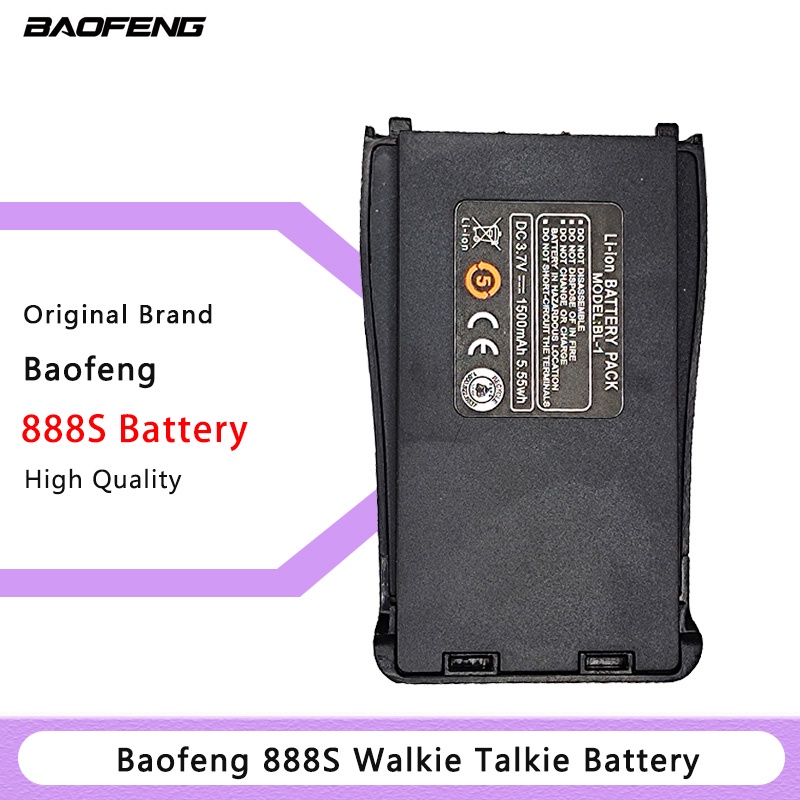 BAOFENG Original BF 888S Battery 3.7V 1500mAh Battery for BF 666S BF ...