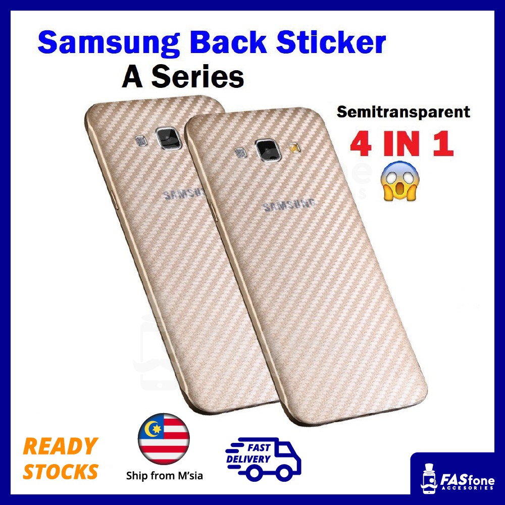 Carbon Fiber Back Sticker for Samsung Galaxy A5 A7 A8 A6 Plus 2015 2016 ...