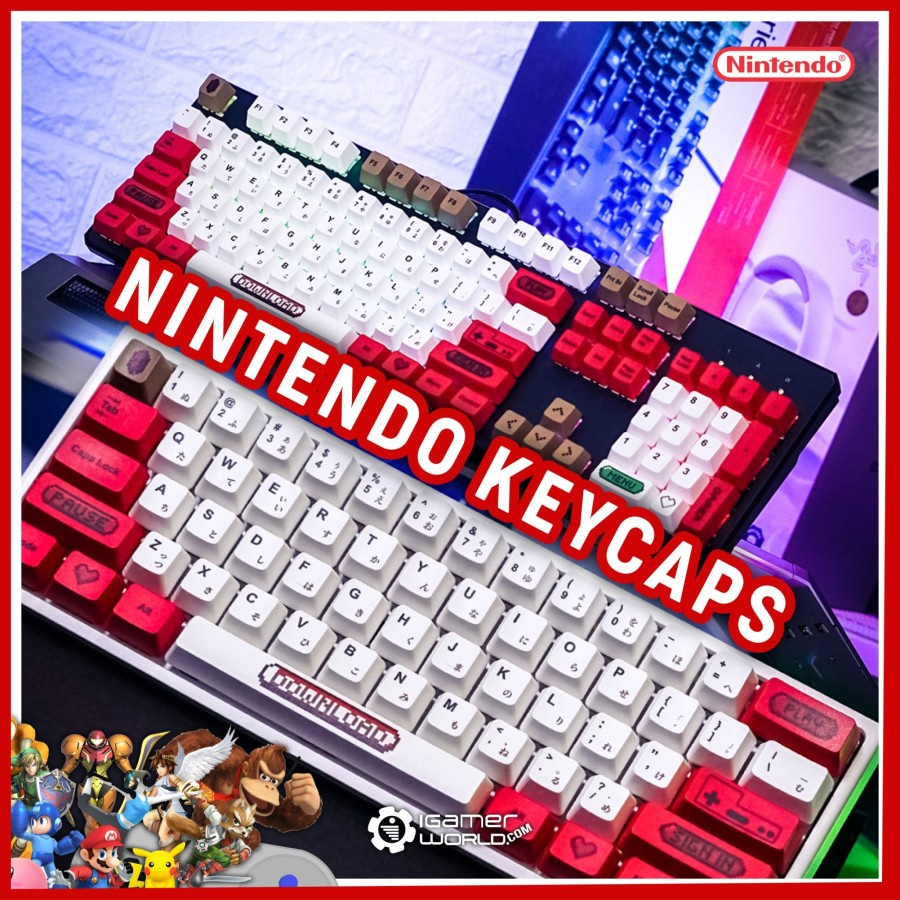 Super Nintendo Keycaps 108 PBT Dyesub for Mechanical Gaming Keyboard ...
