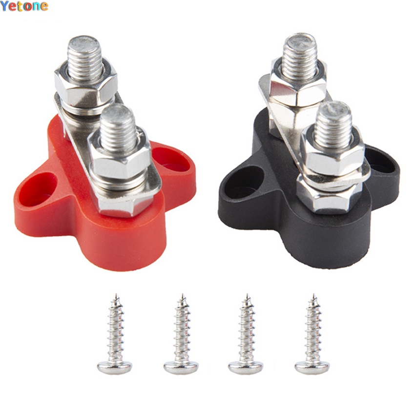 5/16" Terminal Block Studs M8 48V Junction Block Bus Bar Insulated Dual Heavy Duty Power ...