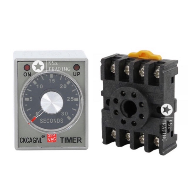 ⚡️CKCAGNL⚡️ Time Relay Timer AH3-3 TIME 60S /ROUND TYPE EIGHT PINS ...