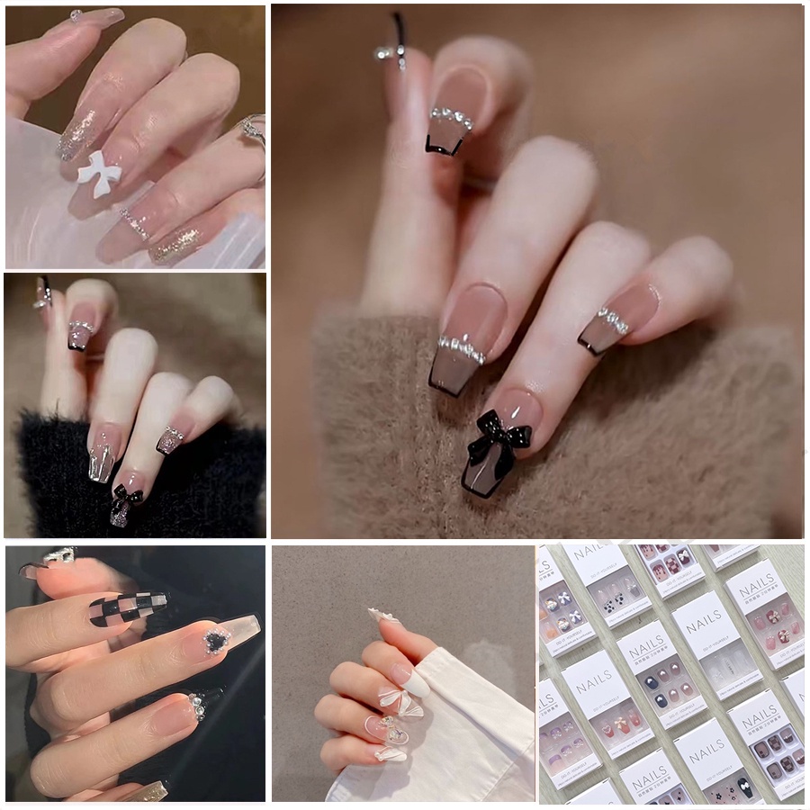 (Free Glue ) Ready To Send Fake Nails, False Nails, Finished Fake Nails ...