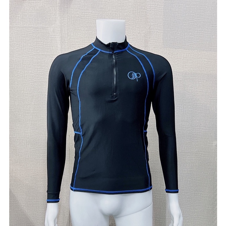 COD [#101] OP ocean power rash guard long sleeve with zipper top upper ...