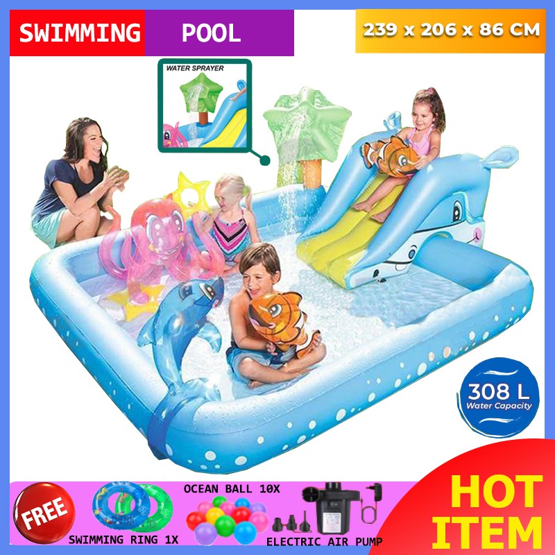 BESTWAY 53052 Inflatable Fantastic Aquarium Play Swimming Pool For ...