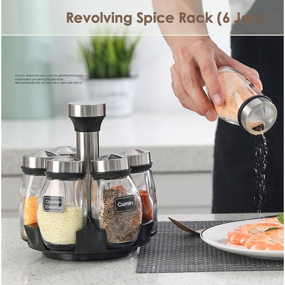 JS 7 Pieces Cruet Set Seasoning Container Sauce Jar Condiments Salt Jar ...