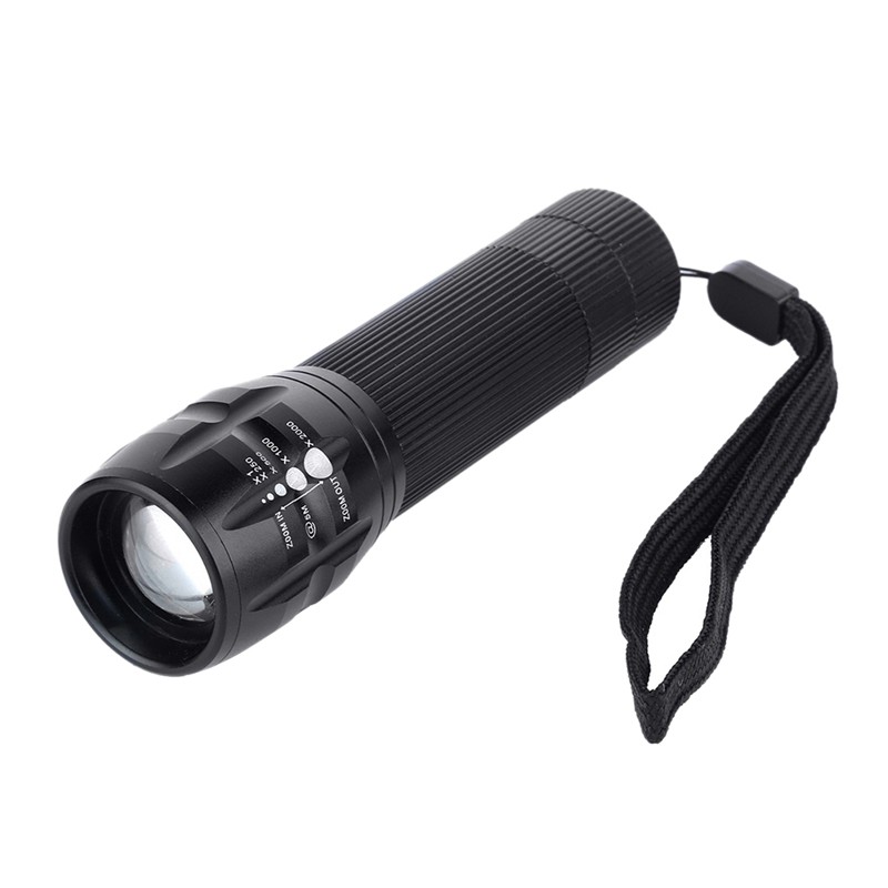 Flashlight 18650/AAA Battery LED Torch High Power Rechargeable Zoomable ...