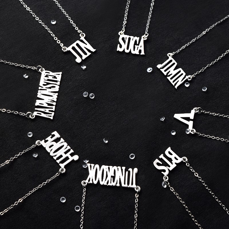 KPOP BTS Necklace Bangtan Boys Jimin JIN J-Hope Suga Chain | Shopee ...