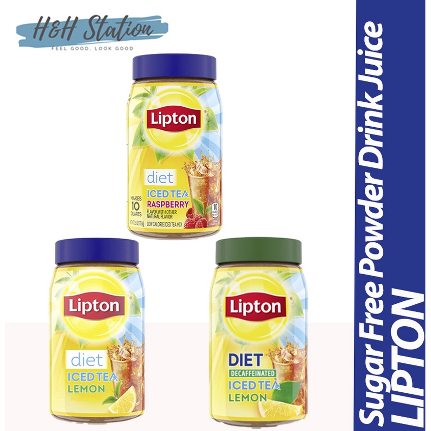Sugar-Free / Zero Sugar Powder Diet Lipton Lemon/ Raspberry / Decaf ...