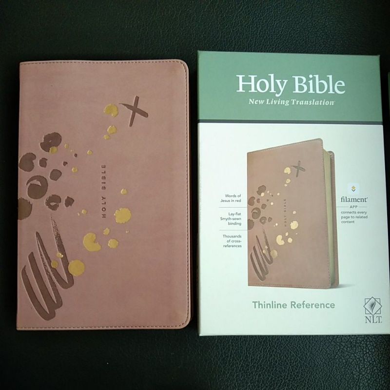 NLT Filament Enabled Thinline Reference Bible, Soft Leather Look Pink ...