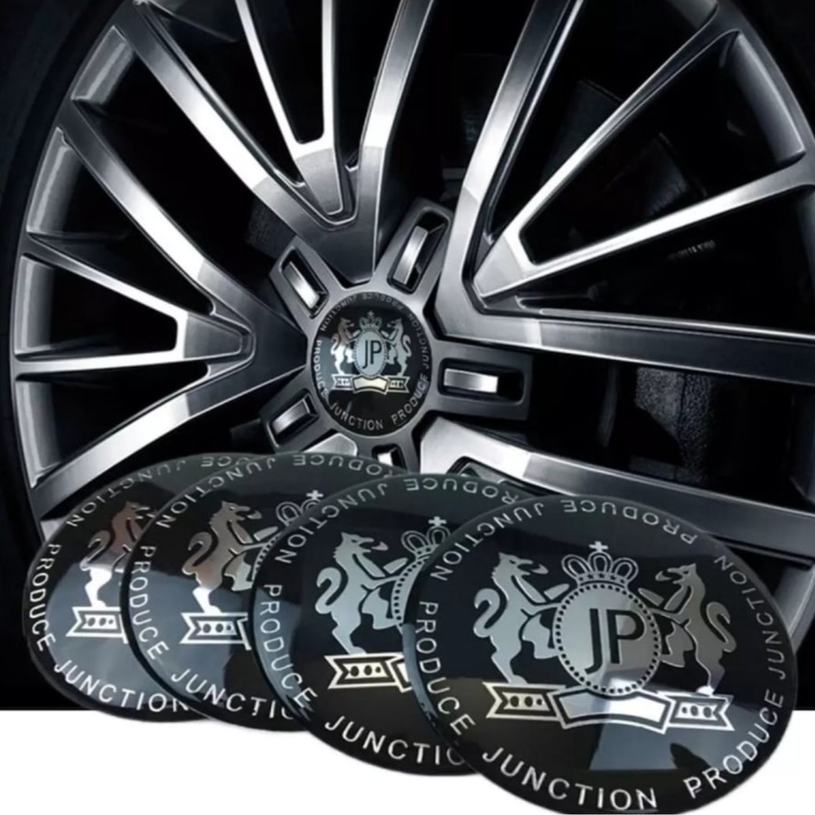 JP Junction Produce logo Car Wheel Center Hub Cap Sticker Emblem 04 pcs ...