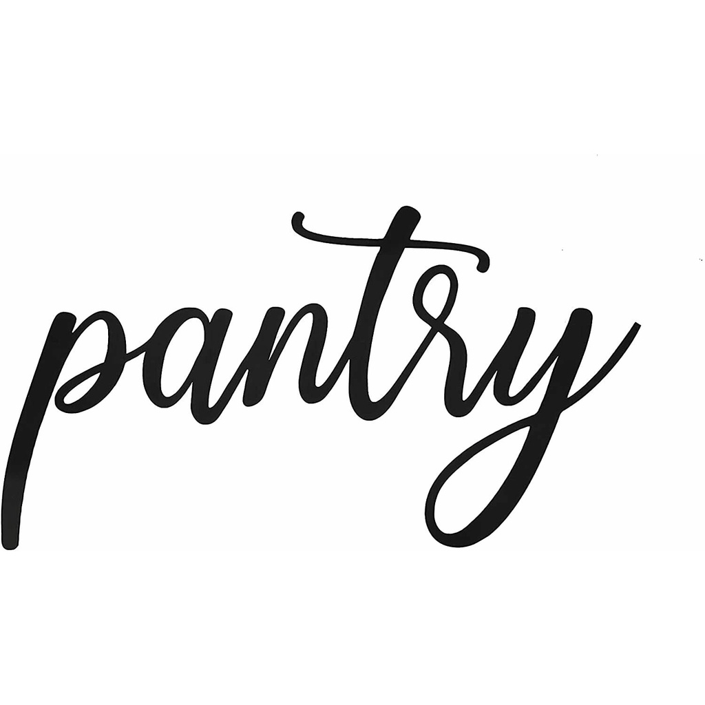 Black Metal Pantry Sign, Pantry Wall Decor (17 X 9 1/4 Inches)Wrought ...