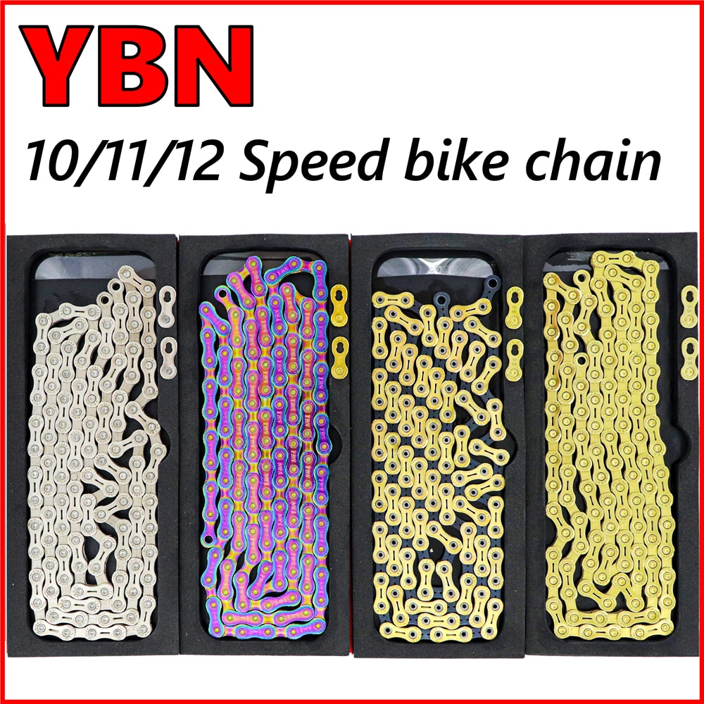 SHIMANO Ybn 10/11/12 Speed Bicycle Chain Gold Titanium Mtb Road Bike ...
