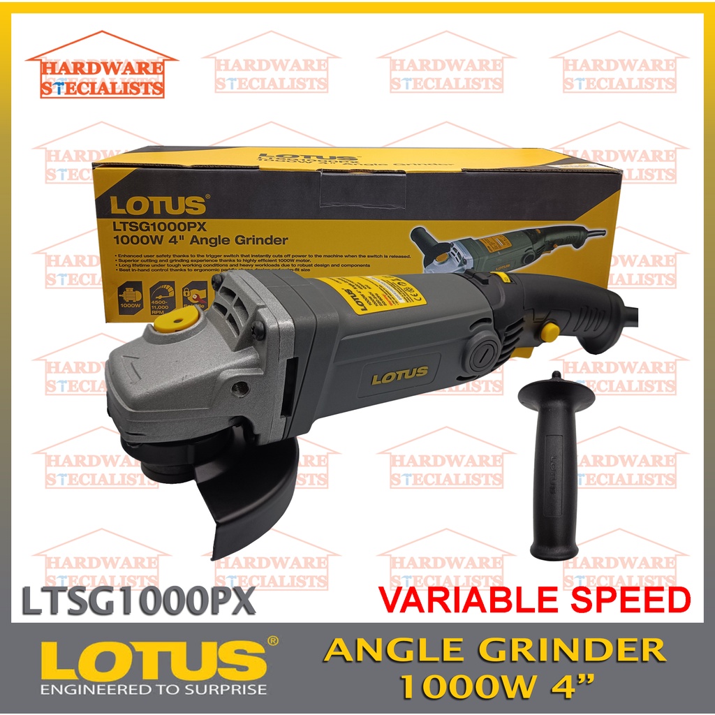 Lotus Angle Grinder 4" 1000W with Variable Speed LTSG1000PX Original ...