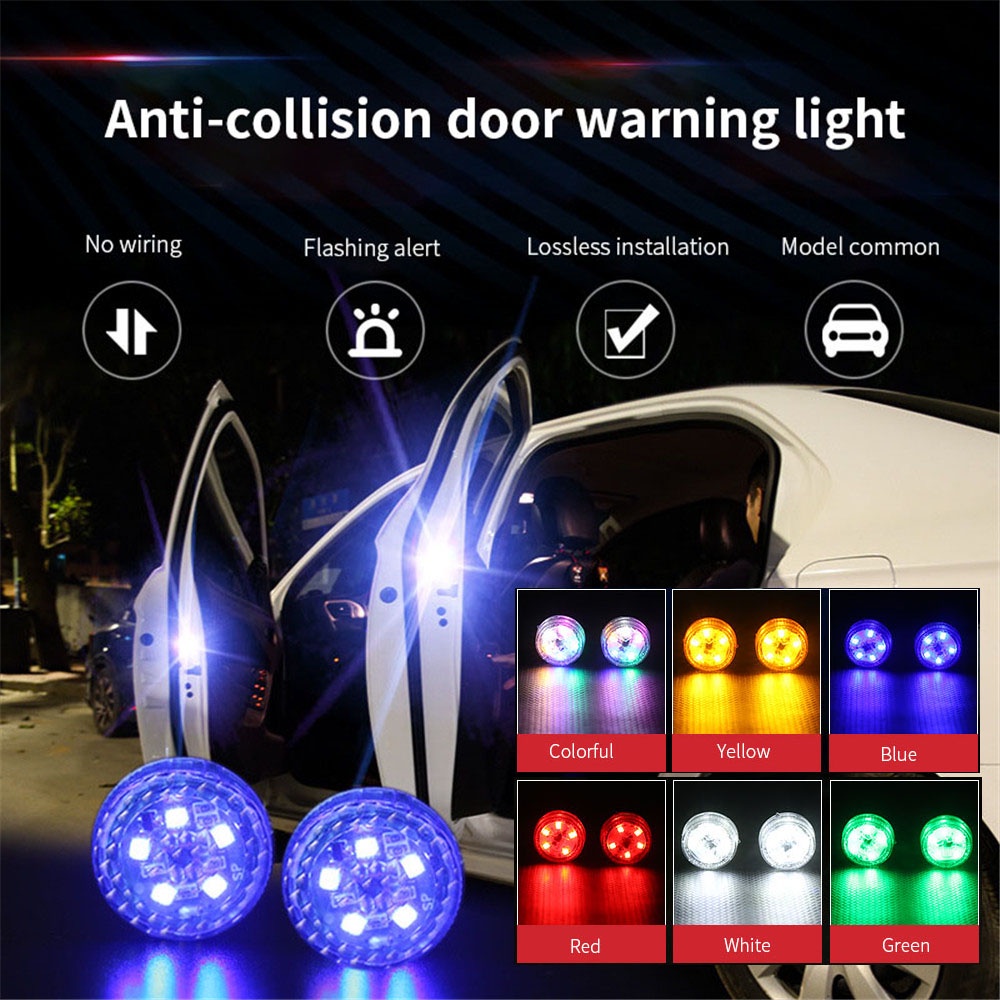 4pcs Universal LED Car Opening Door Safety Warning Anti-collision ...