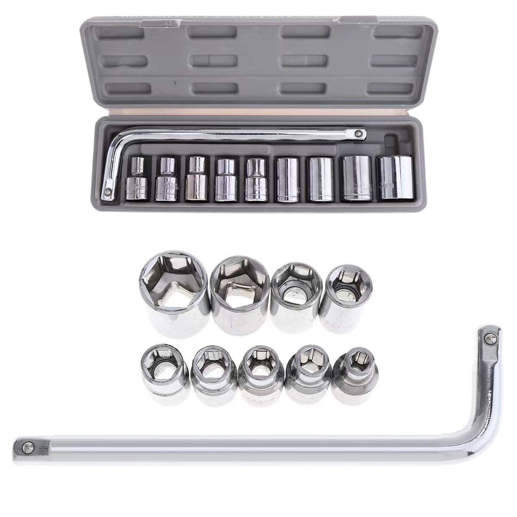 10 pcs Socket Wrench set 1/2 Drive Metric Socket Wrench Set（8-23mm ...