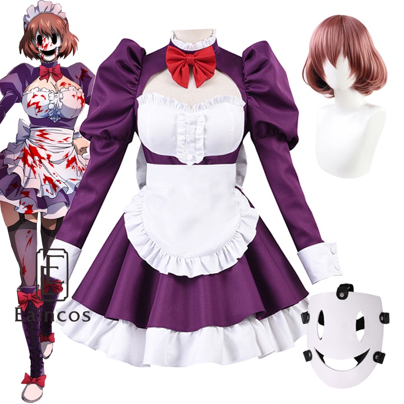 Anime High-Rise Invasion Maid-fuku Kamen Cosplay Costume Uniform ...
