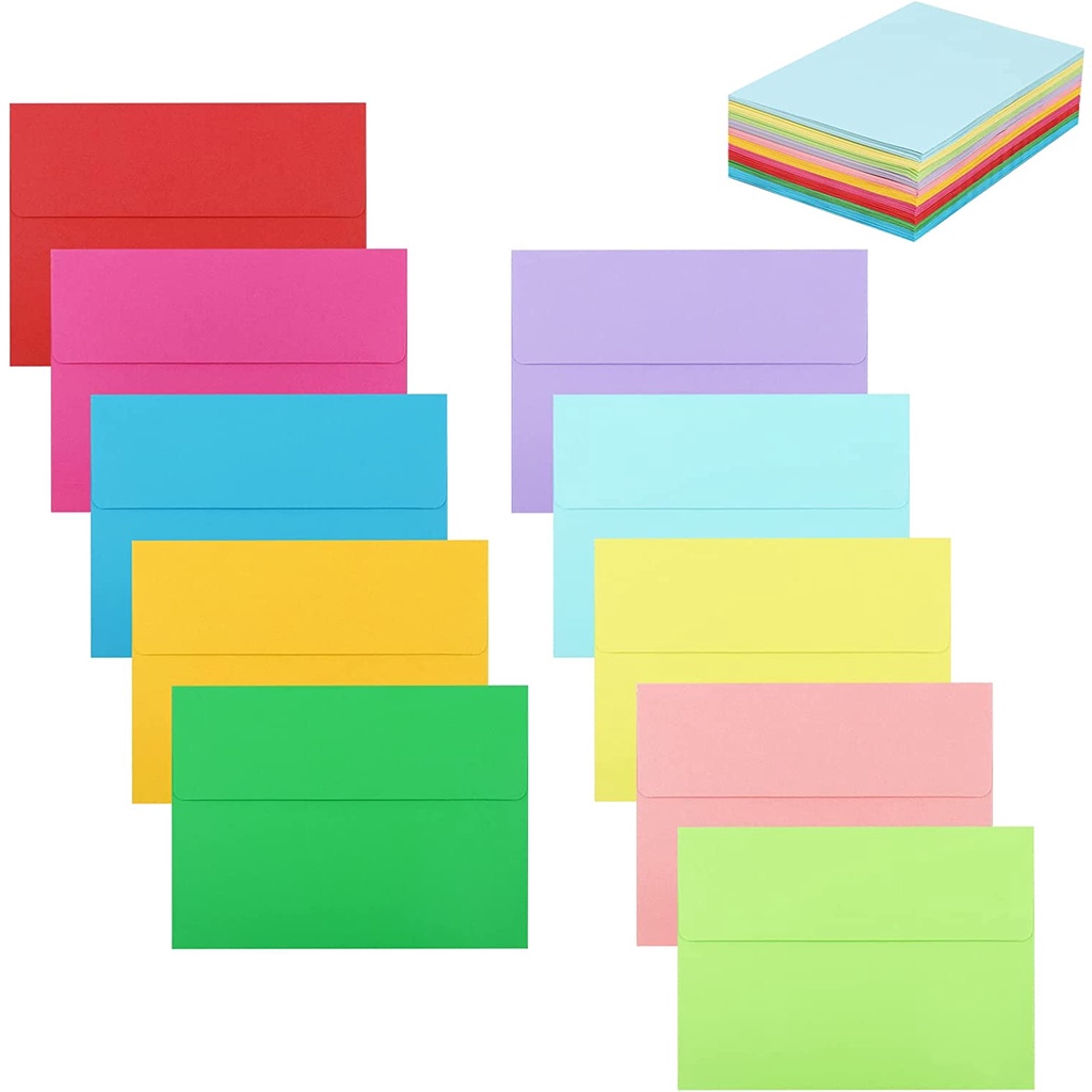 175 x 125 mm Kraft Rainbow Paper Envelopes (Envelope) EZNG | Shopee ...