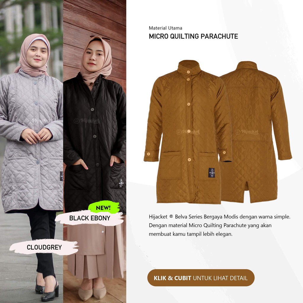 Original HIJACKET BELVA HIJACKET Muslim Jacket Sharia hijab Jacket ...