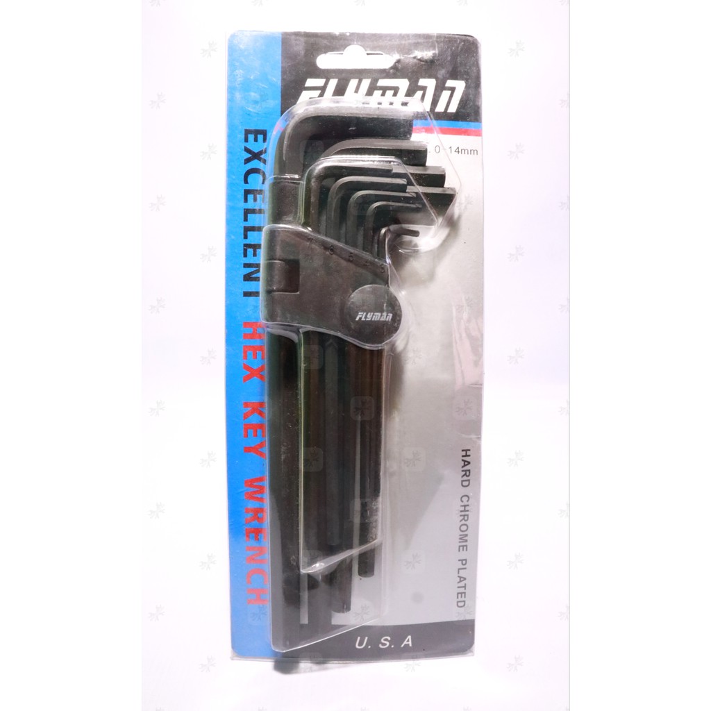 Flyman 9pcs. Allen Wrench (Hex Keys) Set (3mm to 14mm) | Shopee Philippines