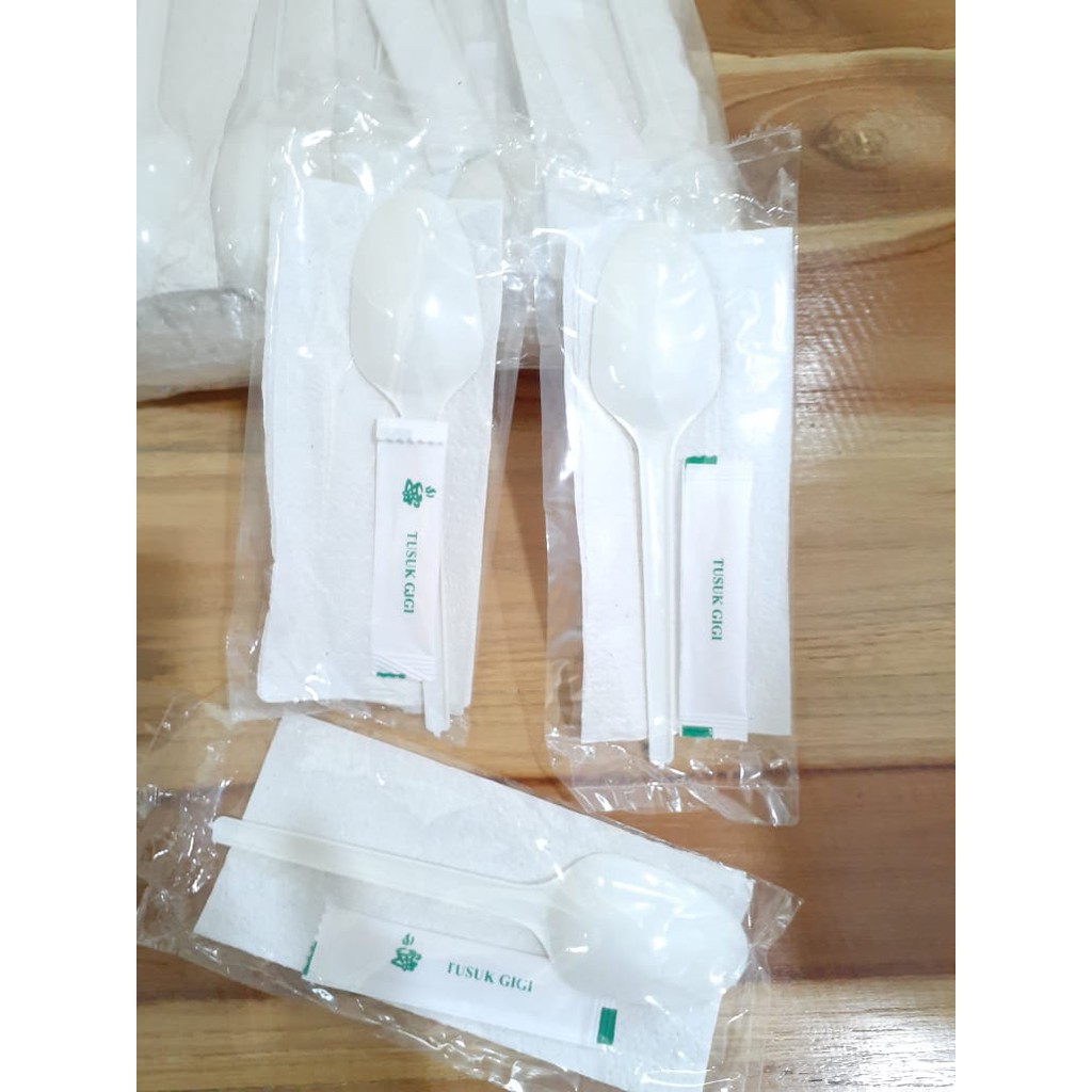 Plastic Spoon tissue Eating Toothpick For Rice Catering box | Shopee ...