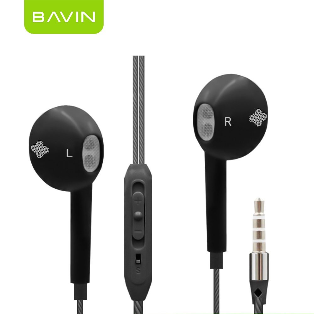 BAVIN HX816 Dual Dynamic Drivers Earphones w/ 3.5mm Aux Jack Strong ...