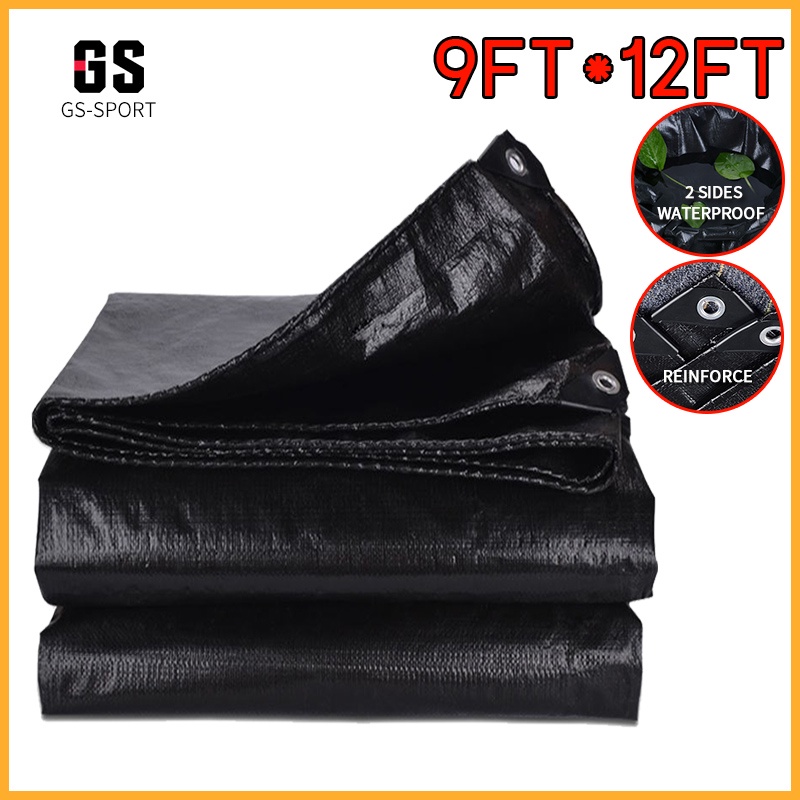 trapal waterproof makapal size 6ft x9ft/12ft x19ft black trapal lona ...