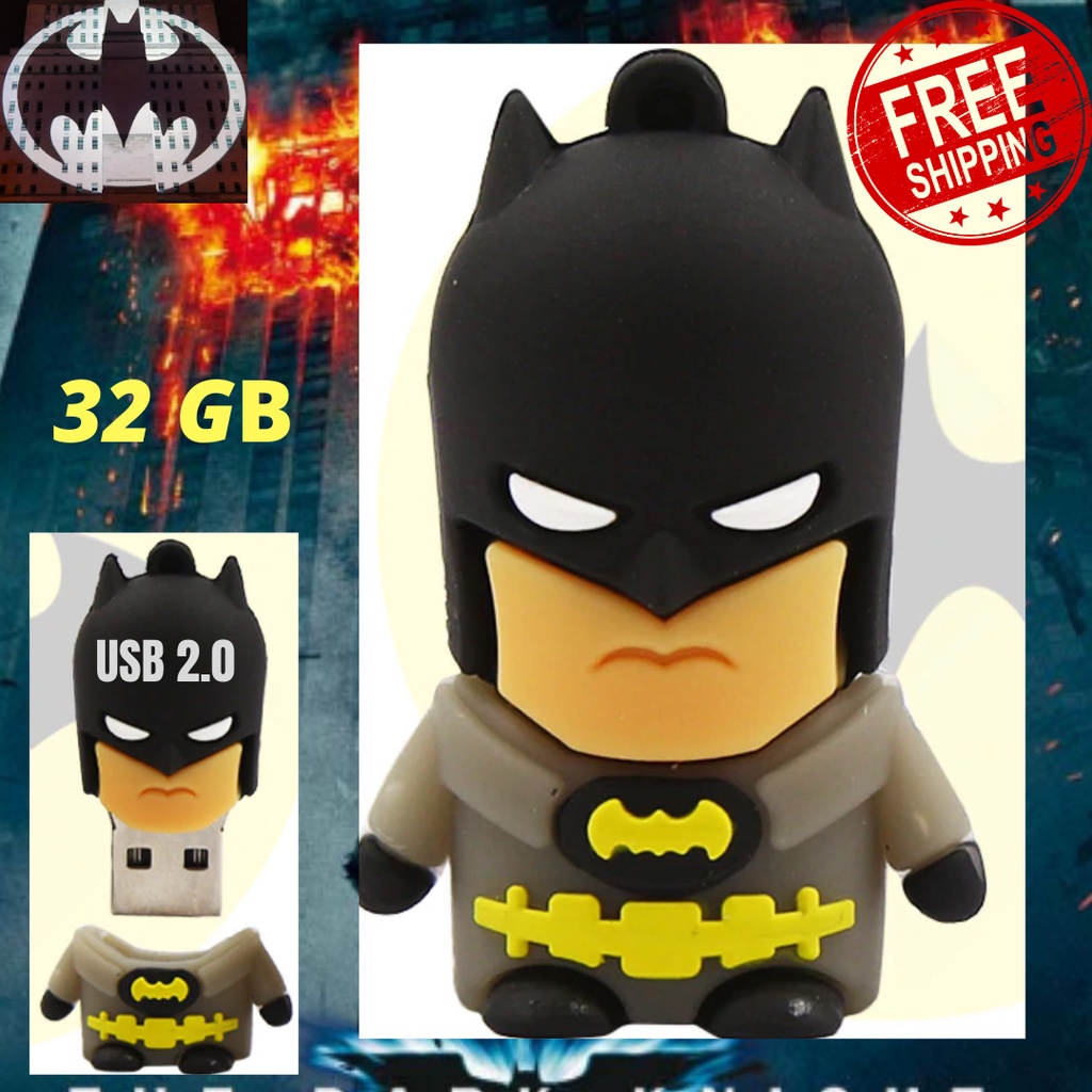Cartoon Flash Drive 128GB-1GB Pendrive Memory Hero Batman Stick Storage ...