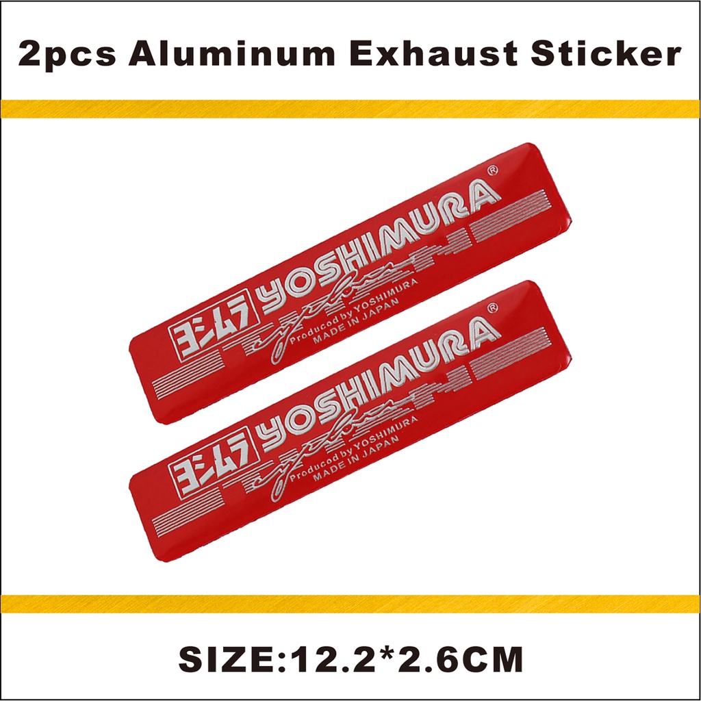Yoshimura Muffler Decal Heat Resistant 3D Aluminium Akrapovic Emblem ...