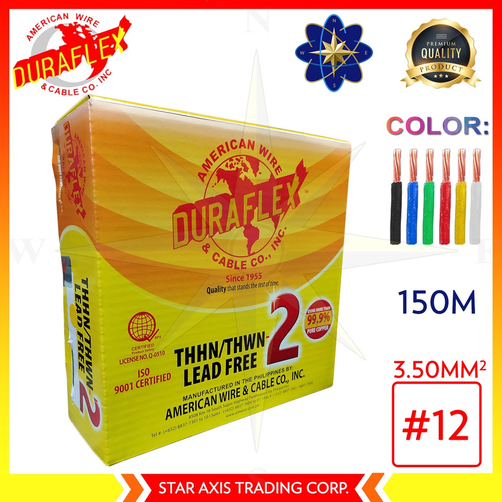 Duraflex Stranded #12 3.5mm - THHN / THWN-2 Lead-Free 600V American ...