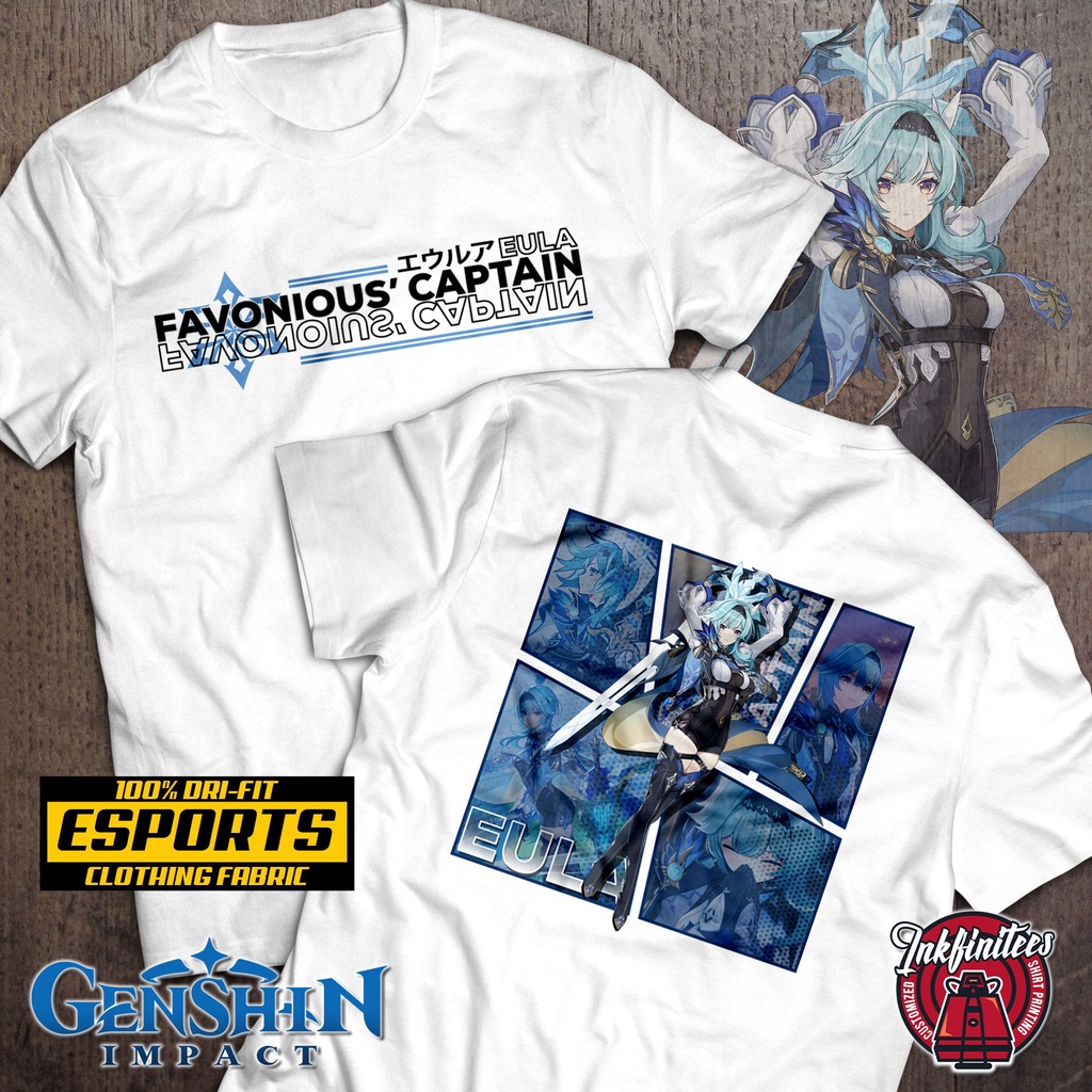 Inkfinitees - Eula - Genshin Impact Mihoyo T-Shirt (Unisex - for Men ...