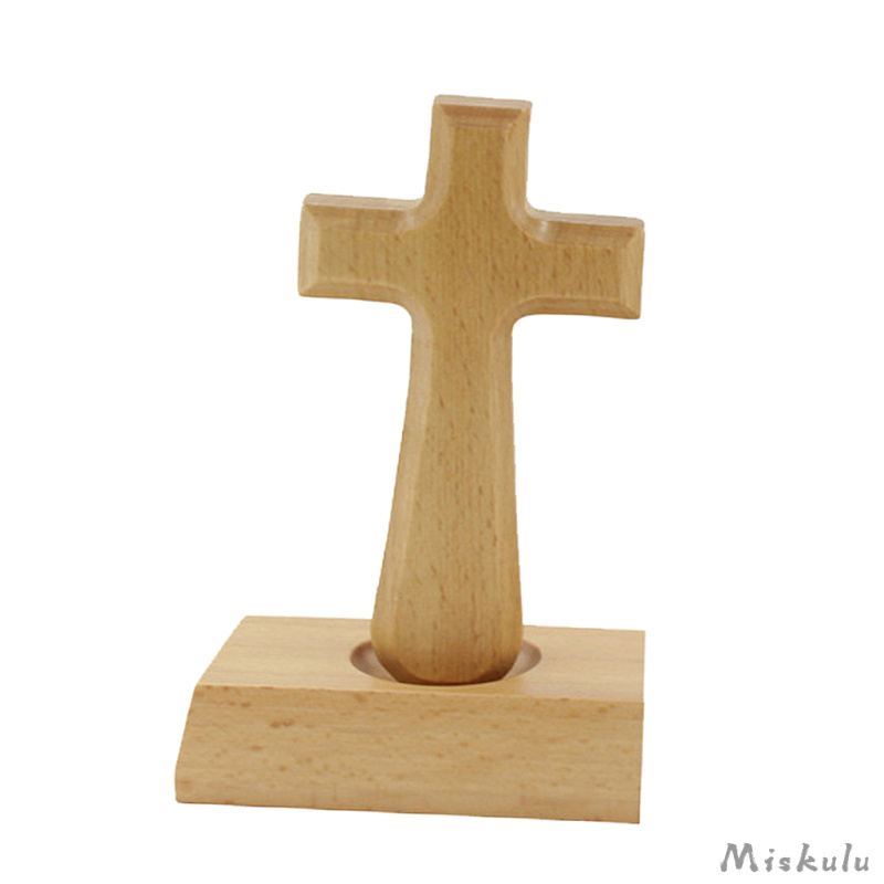 Wooden Standing Altar Cross with Stand, Wood Cross, Standing Table ...