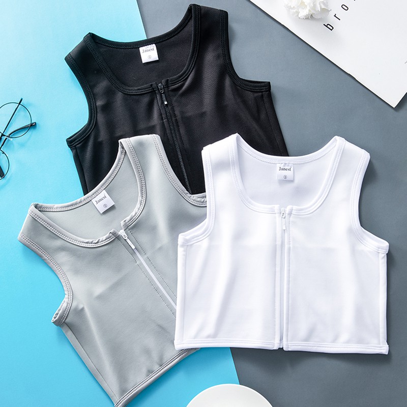 Bandage Chest Binder Front Zipper Short Breathable Breast Binder 3 ...
