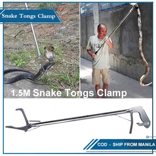 Stainless Steel Snake Tongs Reptile Grabber Catcher Wide Jaw Snake ...
