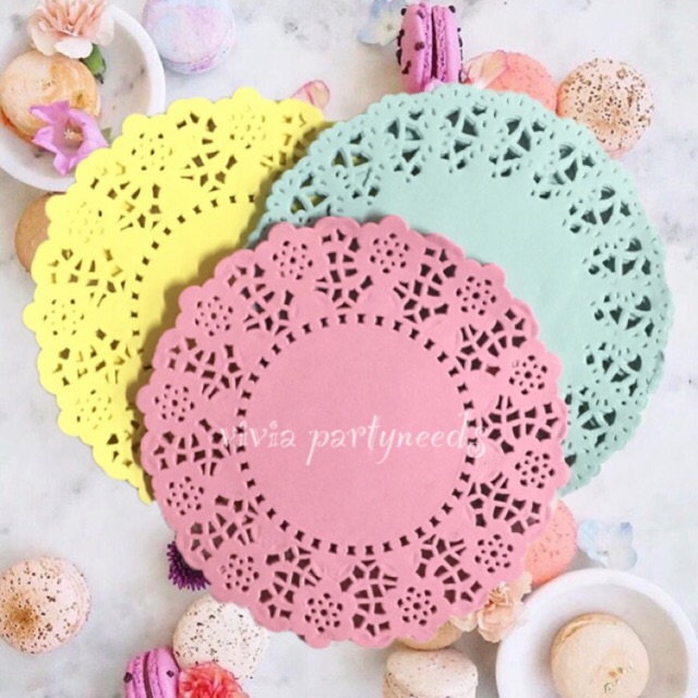 50/100pcs Disposable Paper Doilies Table Paper Mat DIY Invitation Card ...