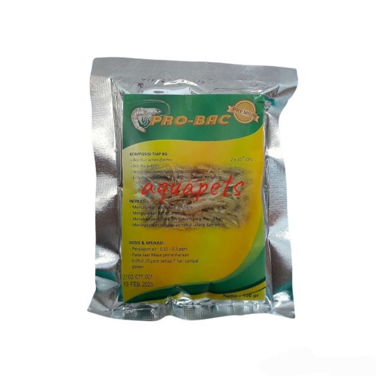 Pro-bac Premium Probiotic Shrimp And Fish Bacillus 100gr | Shopee ...