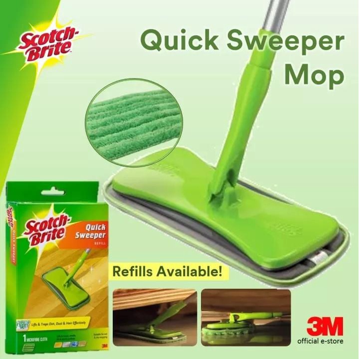 3M Scotch-Brite Quick Sweeper Microfiber Mop LEE6 | Shopee Philippines